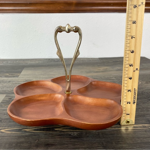 Kromex | Accents | Vintage Kromex Wooden Divided Serving Dish | Poshmark